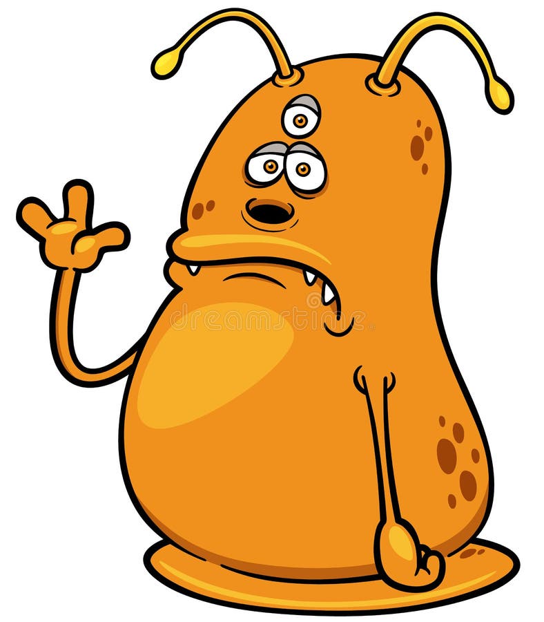 Cartoon Virus Germ or Bacteria Stock Illustration - Illustration of ...