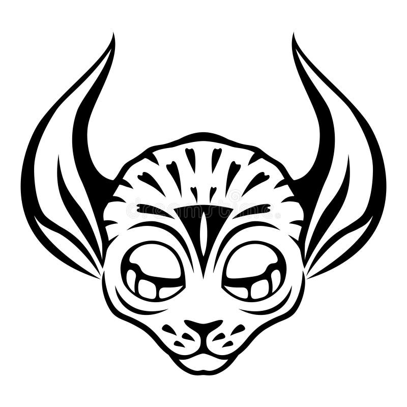 Alien cat sign. stock vector. Illustration of wildlife - 62127417