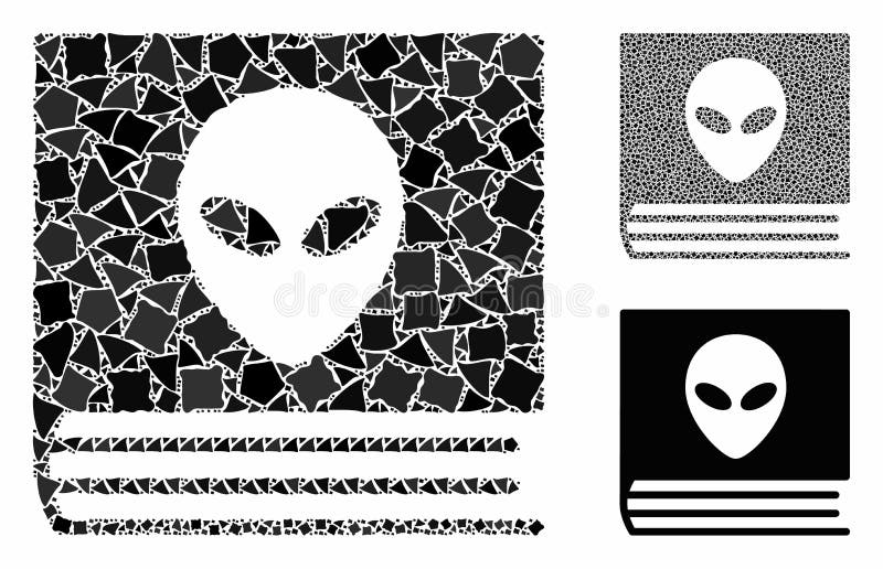 Alien Catalog Mosaic Icon of Abrupt Pieces Stock Illustration ...