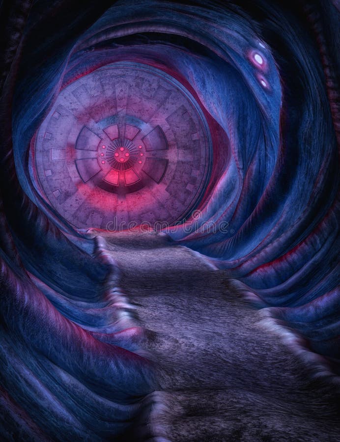 Alien cave stock illustration. Illustration of monster - 46056251