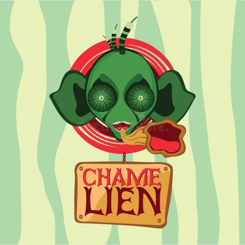 Alien Chameleon stock illustration. Illustration of called - 55980906