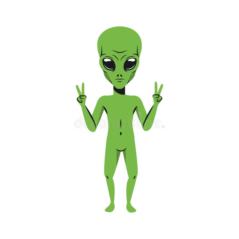 Alien character isolated stock vector. Illustration of alien - 318586096