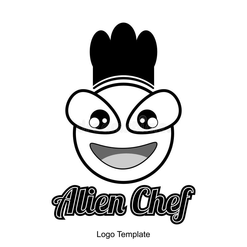Alien chef logo template stock vector. Illustration of judge - 179582115