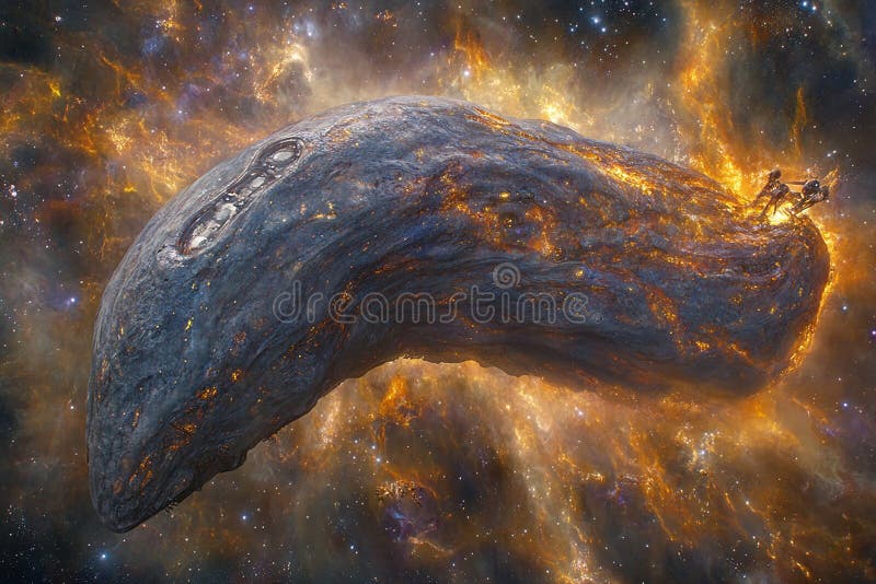 Alien City Built Entirely on Floating Platforms Stock Illustration ...