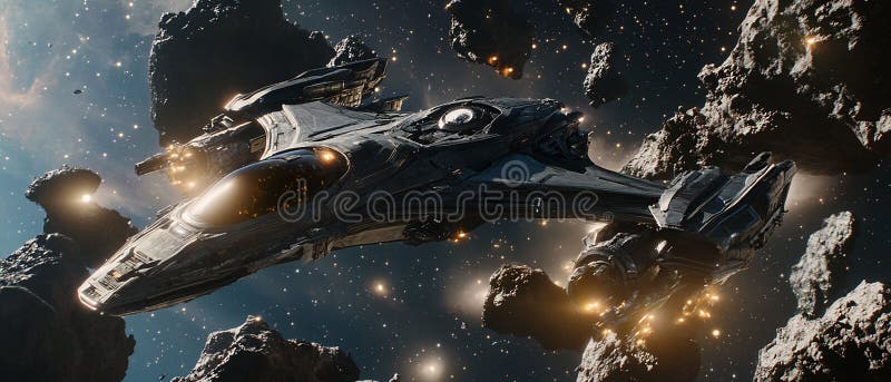 Alien City Built Entirely on Floating Platforms Stock Illustration ...