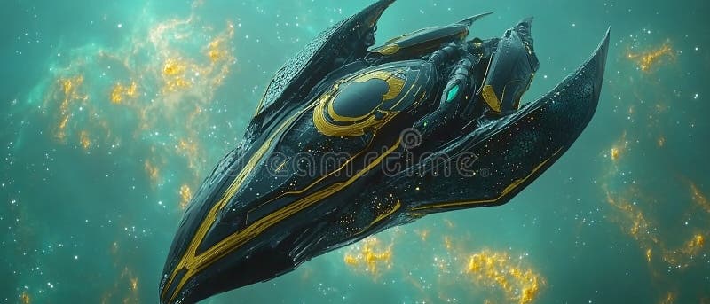 Alien City Built Entirely on Floating Platforms Stock Illustration ...