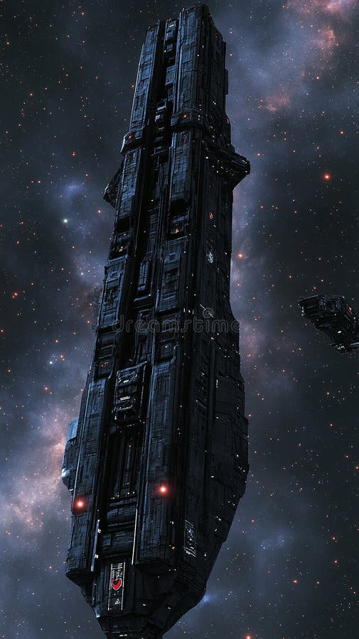 Alien City Built Entirely on Floating Platforms Stock Illustration ...