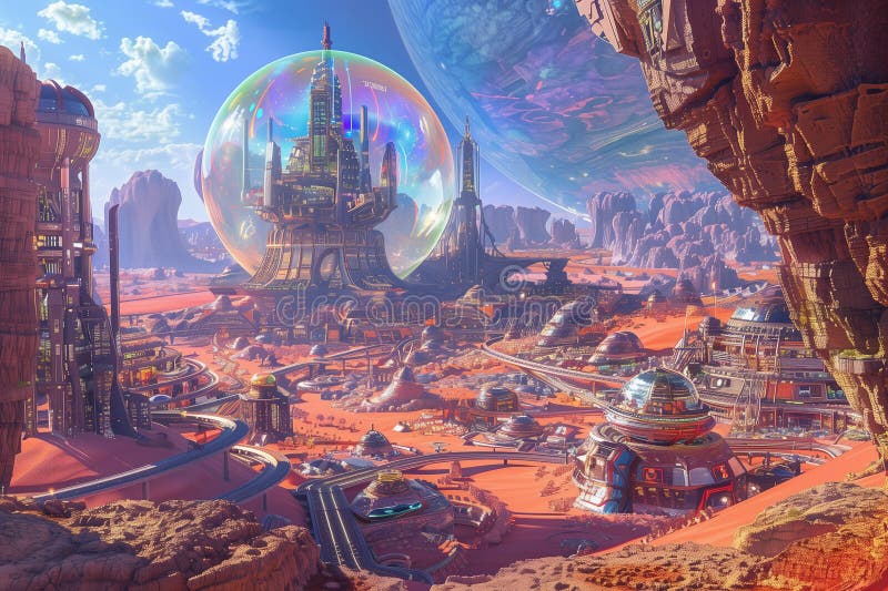 The Alien City is a Dazzling Metropolis of Advanced Technology Stock ...