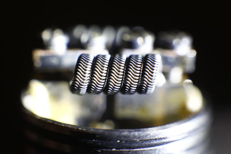 Alien Coil Build on Vaping Rebuildable Dripping Atomizer Stock Photo ...
