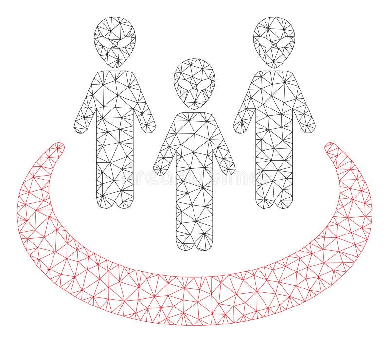 Alien Community Polygonal Frame Vector Mesh Illustration Stock Vector ...