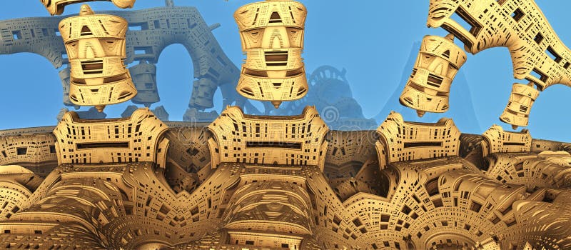 Alien Construction and Structures, Abstract Fantastic Shapes of Ancient ...