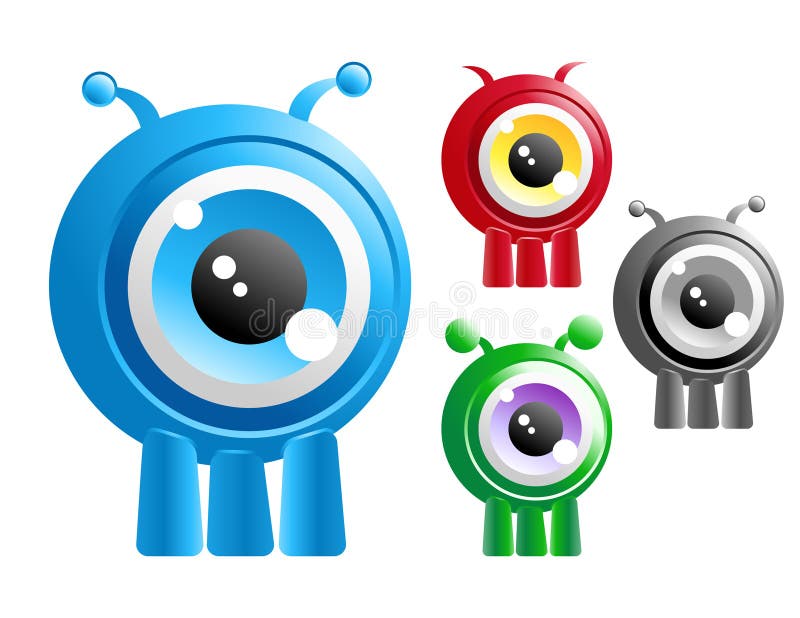 Alien Creature Cartoon Character Stock Vector - Illustration of legs ...