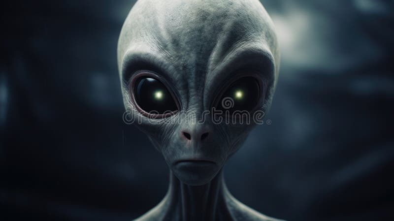Alien Creature Has a Message for Humans. Grey Kind Humanoid from an ...