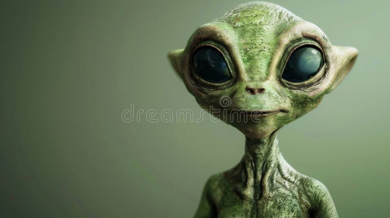 Alien Creature Humanoid Close Up Portrait. Stock Photo - Image of ...