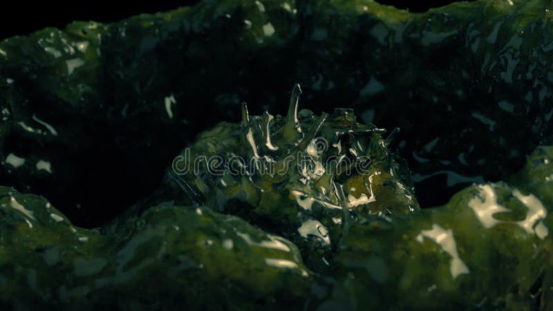 Alien Creature Moves Around in Slimy Cocoon Stock Footage - Video of ...