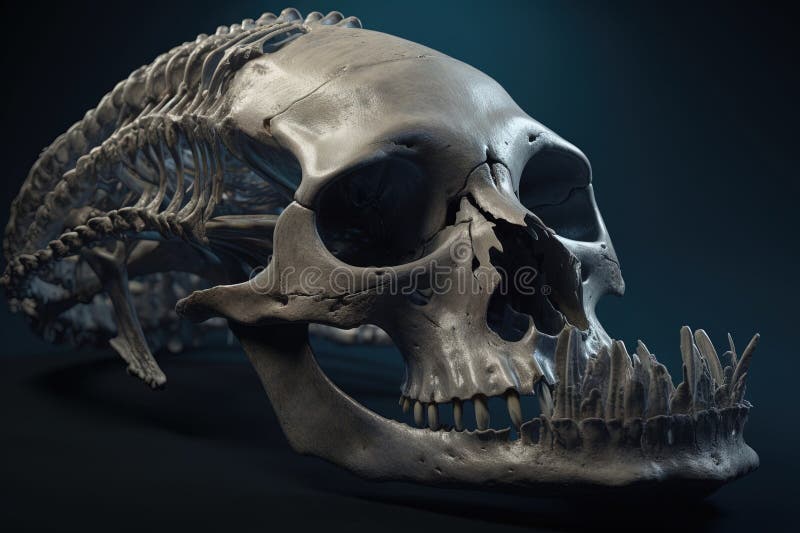 Alien Creature Skull Illustration Generative Ai Stock Illustration ...