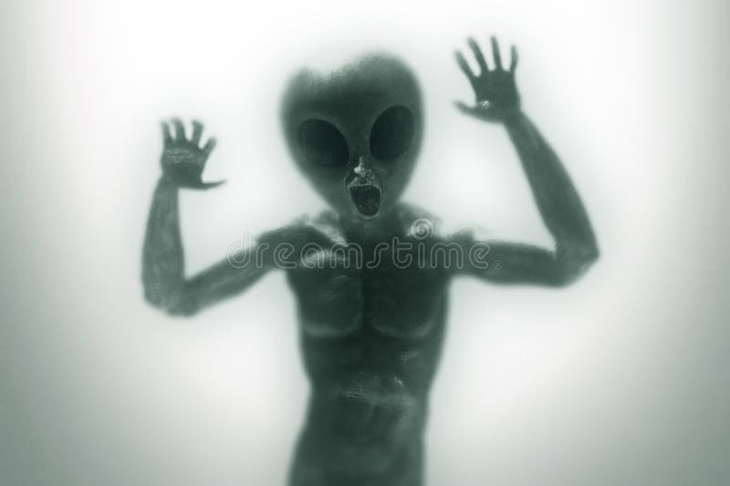 Alien Creature Hold Cardboard Sign Stock Photo - Image of earth ...