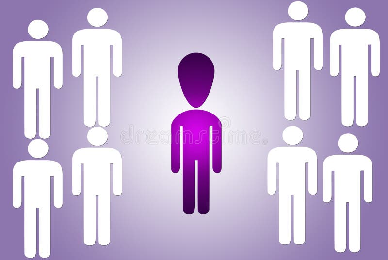 Alien in the Crowd stock photo. Image of society, crowd - 28343790