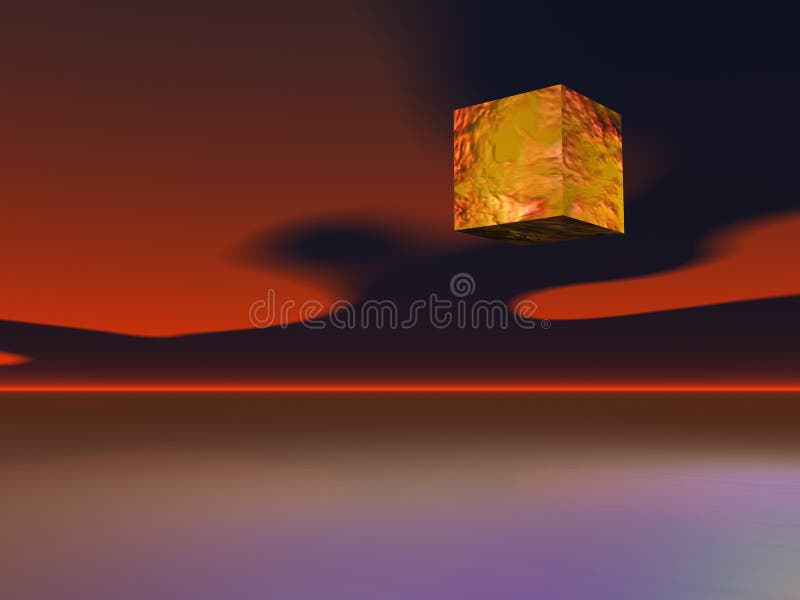 Alien Cube stock illustration. Illustration of idea, brushed - 267589