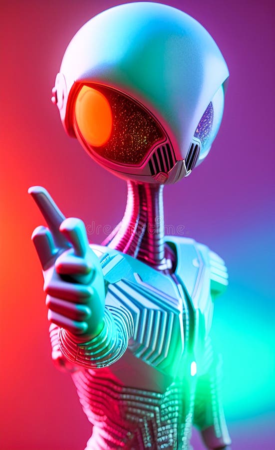 Alien cyborg stock illustration. Illustration of game - 270149868