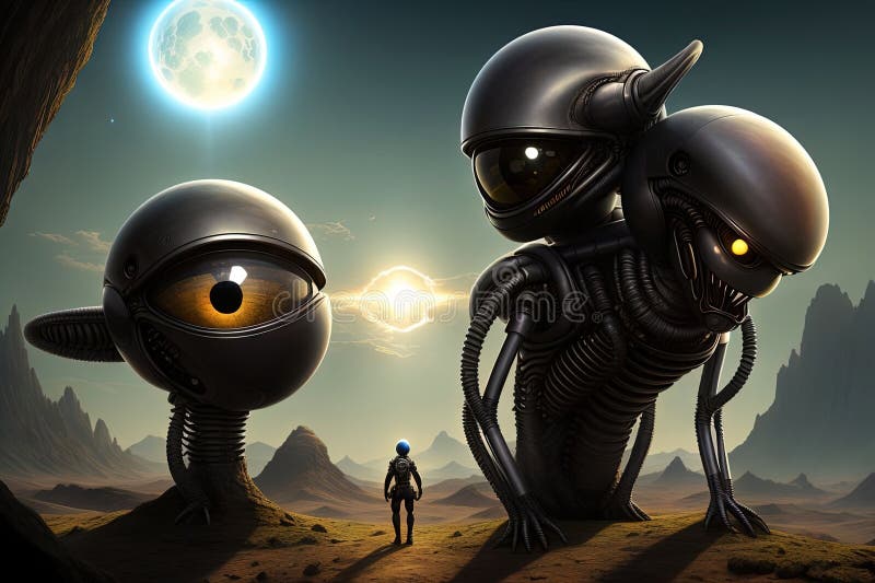 Alien Cyclops, Its Single Eye Radiating an Otherworldly Glow, AI ...