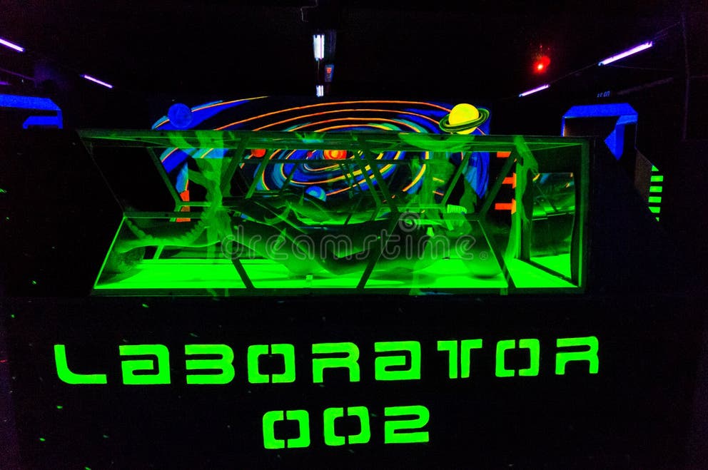 Alien Decorations in Laser Tag Room Editorial Stock Image - Image of ...