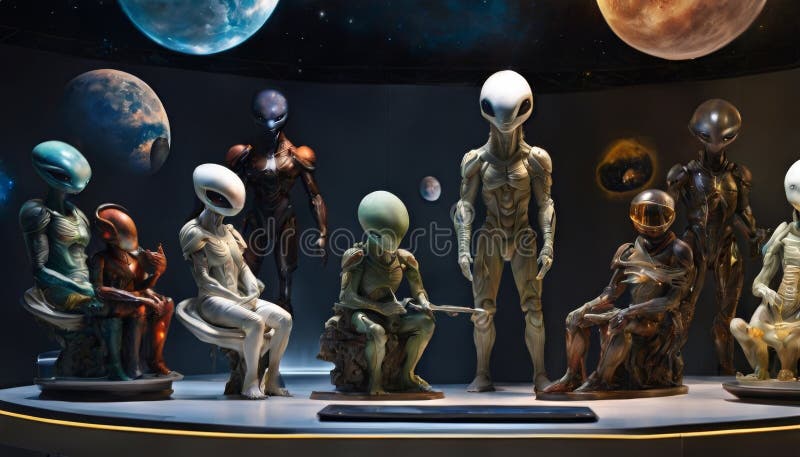 Alien Delegation in Intergalactic Summit Stock Photo - Image of ...