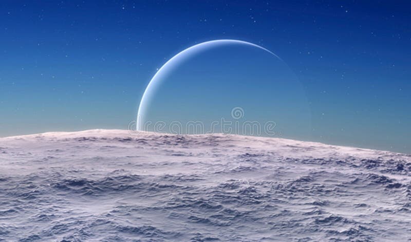 Alien Desert Exo Planet stock illustration. Illustration of scene ...