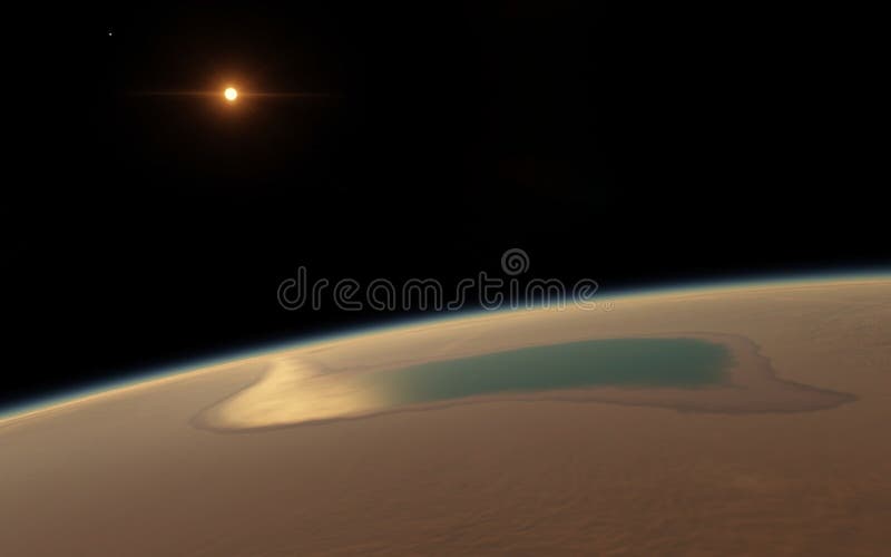 Alien Desert Exo Planet stock illustration. Illustration of mountains ...