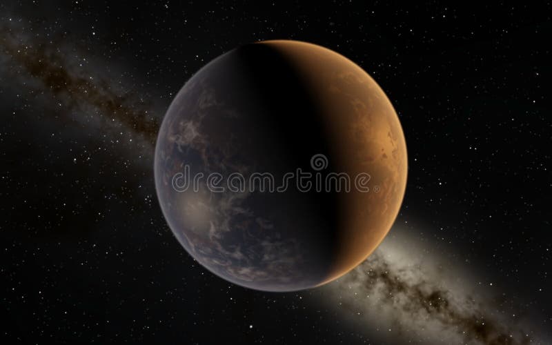 Alien Desert Exo Planet stock illustration. Illustration of mountains ...