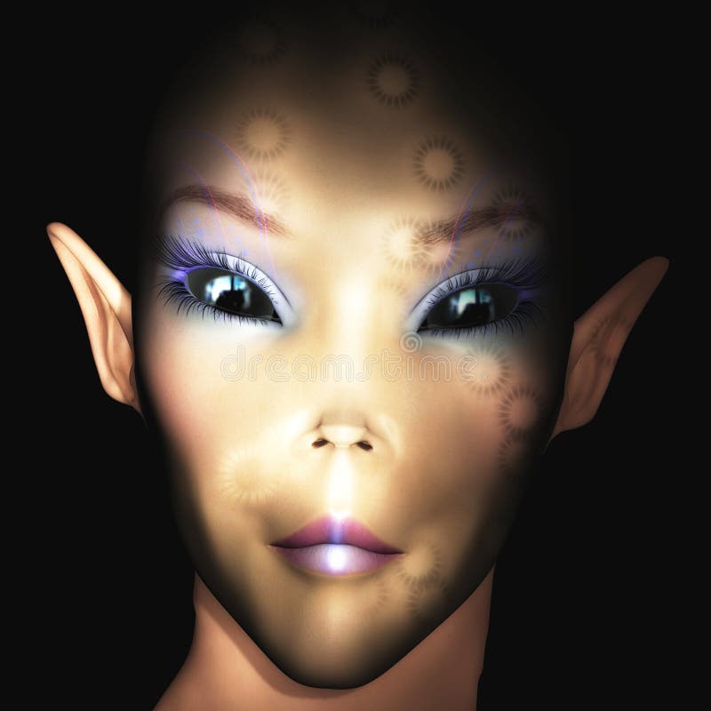 Gray alien stock illustration. Illustration of beautiful - 18579588