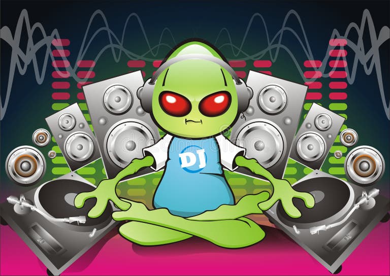 Cartoon Alien Headphones Stock Illustrations – 216 Cartoon Alien ...