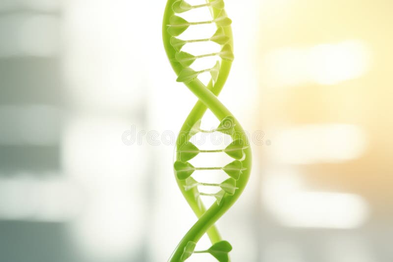 Alien DNA Molecule Green Helical Structure Microbiology Science ...