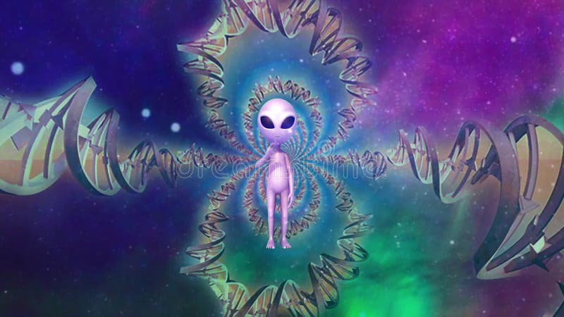Alien DNA strands stock footage. Video of creature, nebula - 207773722