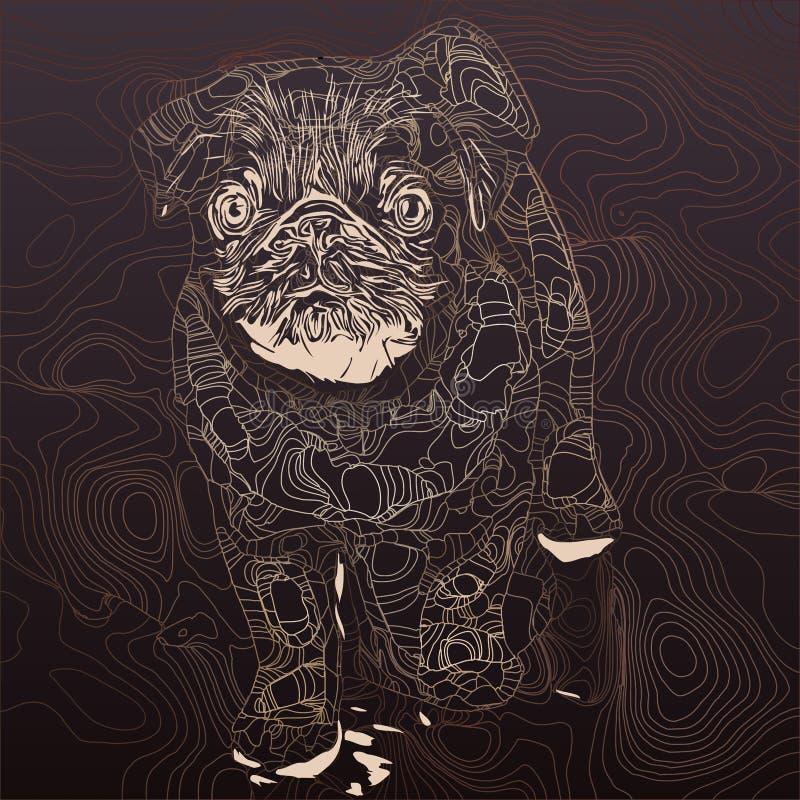 Alien Dog stock illustration. Illustration of lines - 174726689