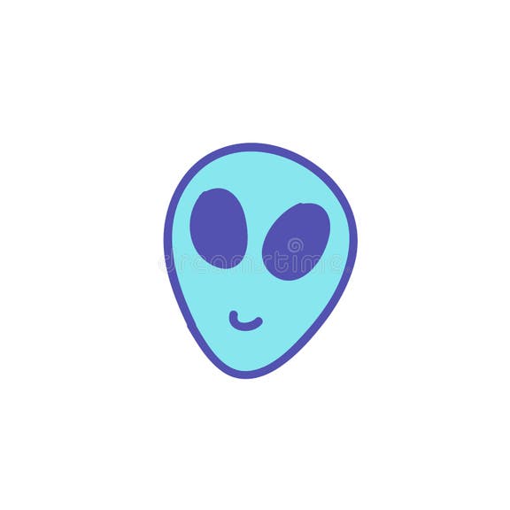Alien doodle icon stock illustration. Illustration of halloween - 179685320