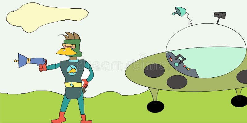 Alien duck stock illustration. Illustration of font - 272031960