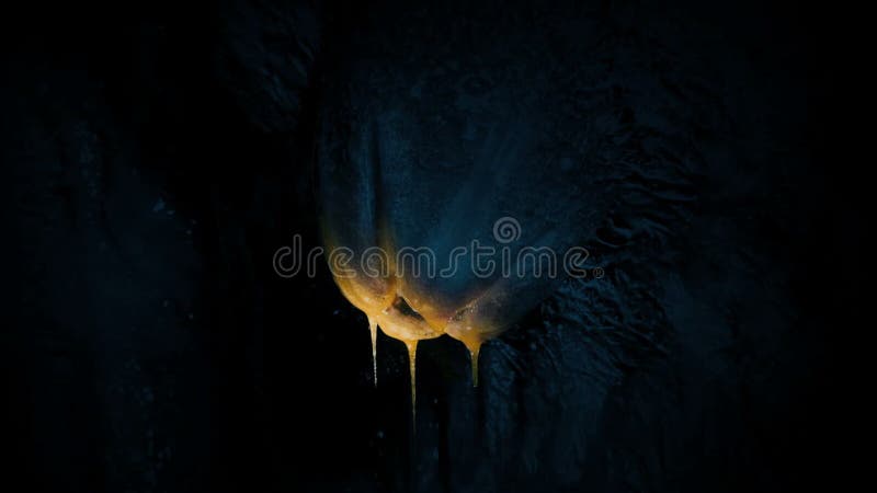 Alien Egg Drips Glowing Slime in Cave Stock Video - Video of alien ...