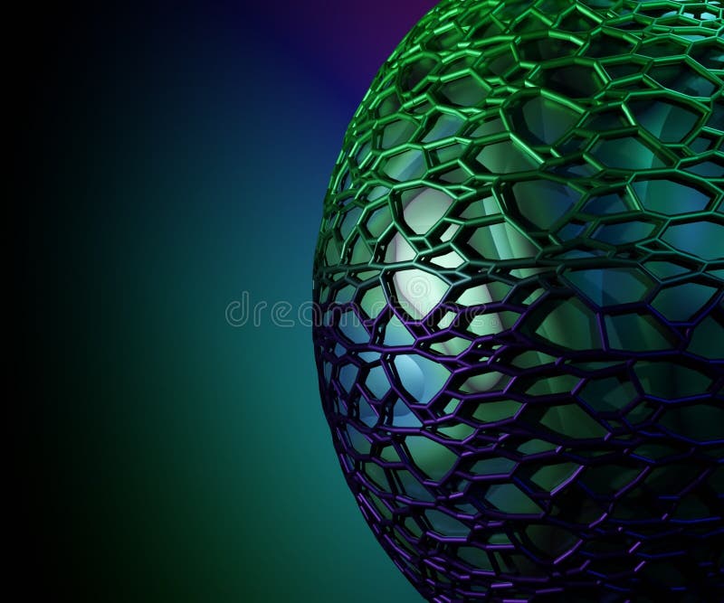 Alien Egg with Organic Wire Outer Shell Stock Illustration ...