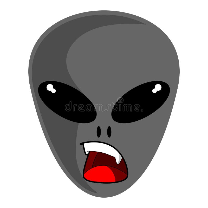Alien emoticon shout stock vector. Illustration of flat - 258240804