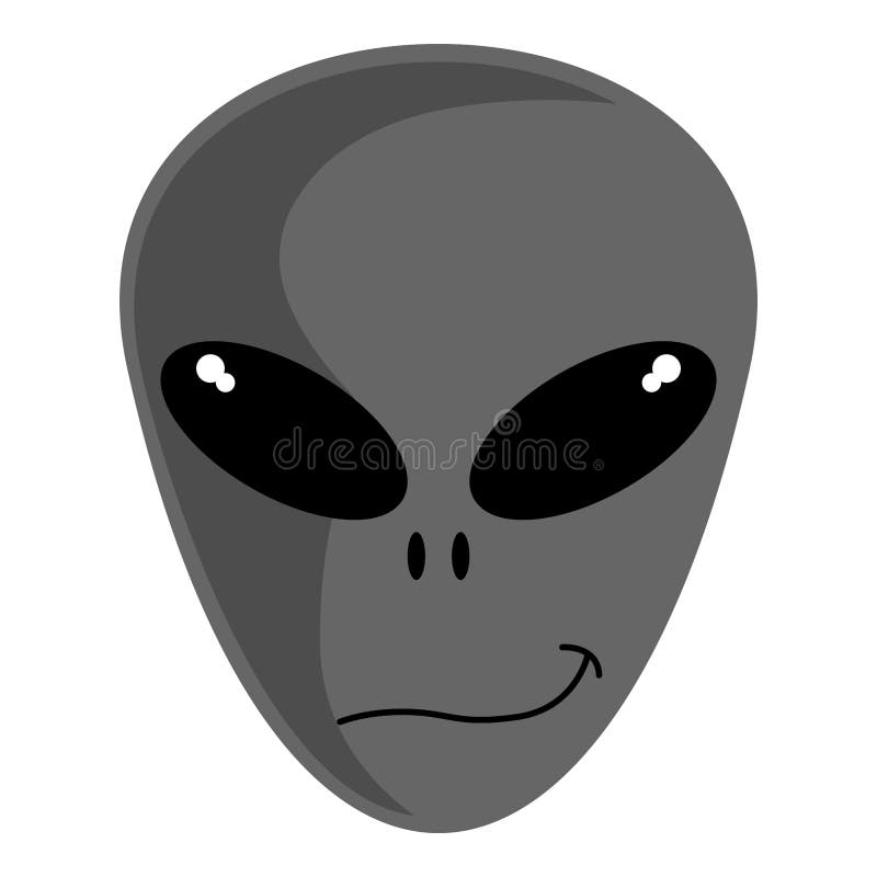 Alien emoticon smile stock vector. Illustration of cartoon - 258240845