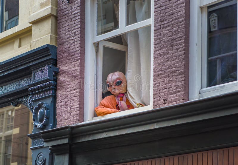 Alien at the Window Watching Editorial Image - Image of character ...