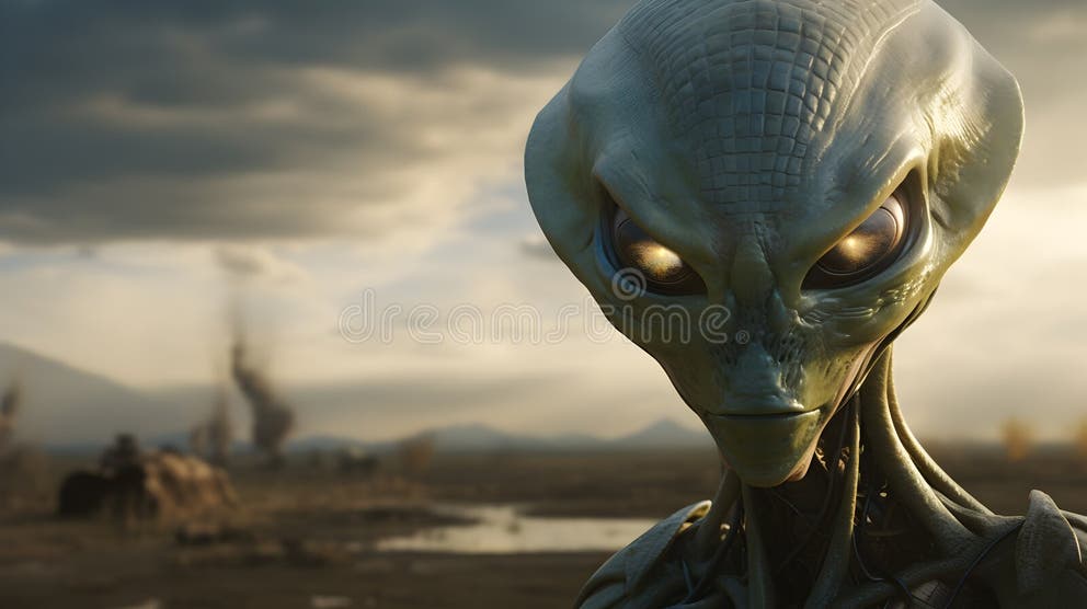Alien Extraterrestrial Creature from Another Planet Stock Illustration ...