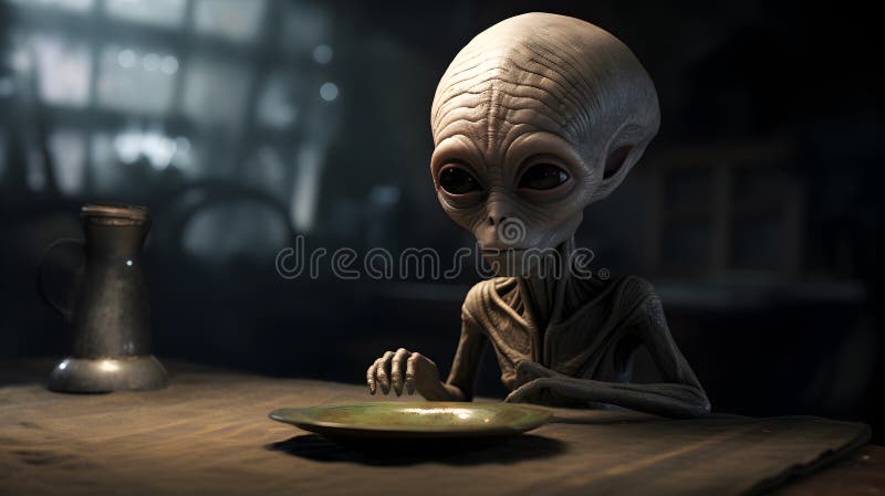 Alien Extraterrestrial Creature from Another Planet Stock Illustration ...
