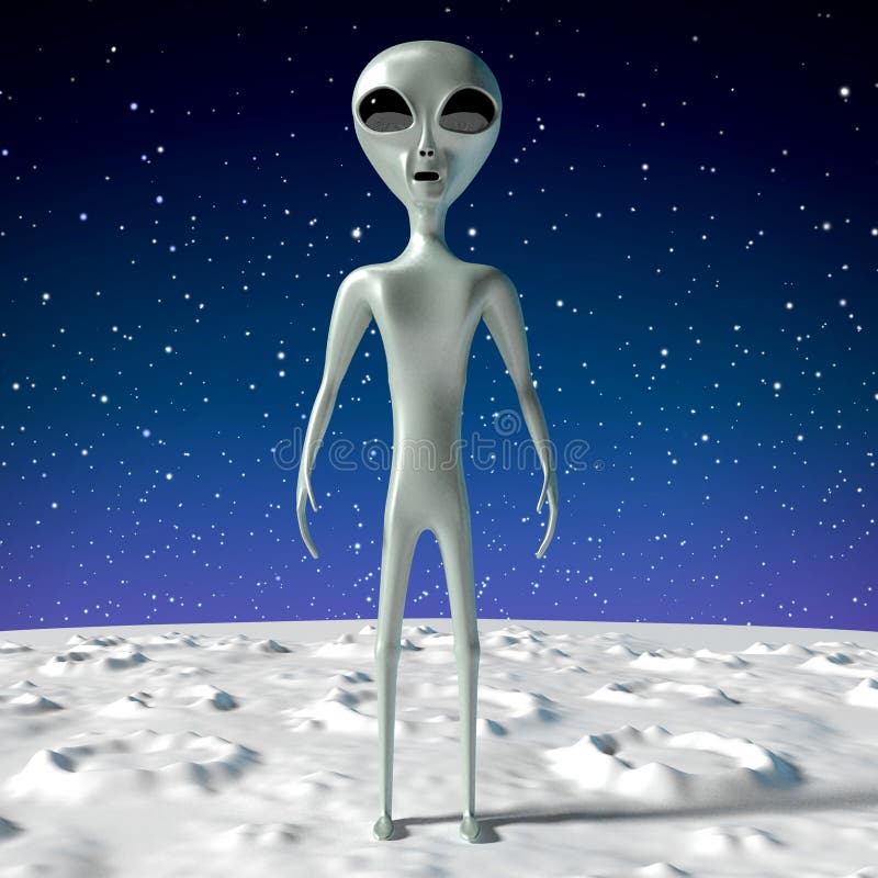 Alien/ Extraterrestrial, Door with Light - 3D Rendering Stock ...