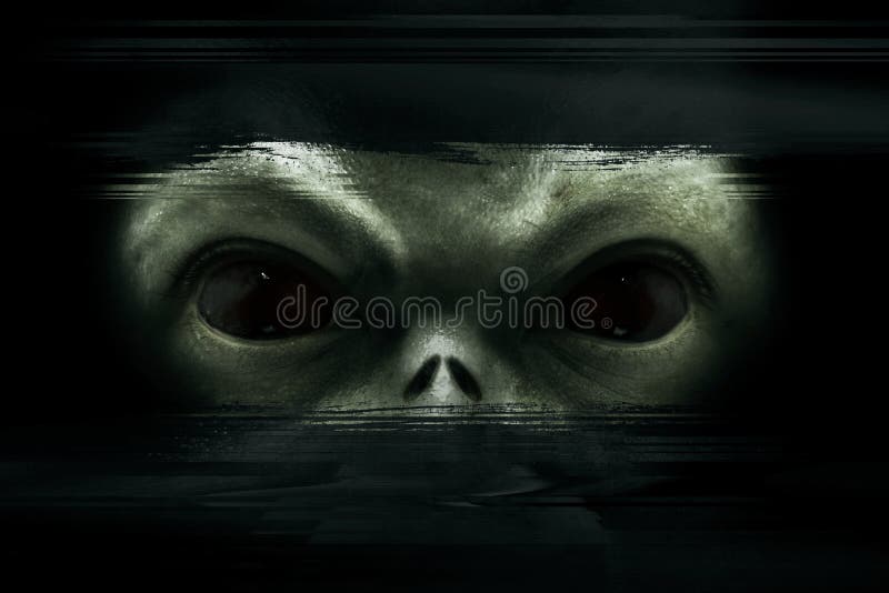 Alien Eyes Peeking, Halloween Themes Stock Photo - Image of character ...