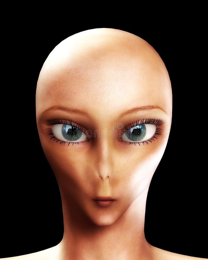 Alien Face stock illustration. Illustration of figure - 3318392