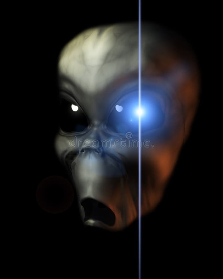 Alien Face 40 stock illustration. Illustration of glowing - 2366717