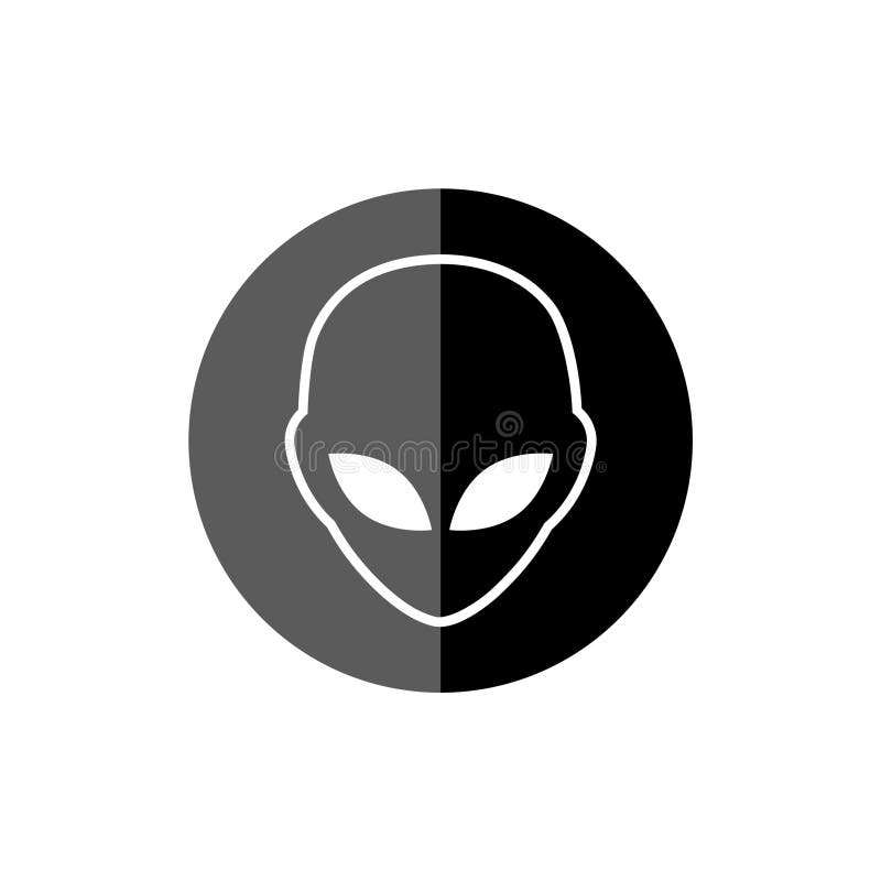 Alien Face, Alien Head Icon, Simple Icon Stock Illustration ...