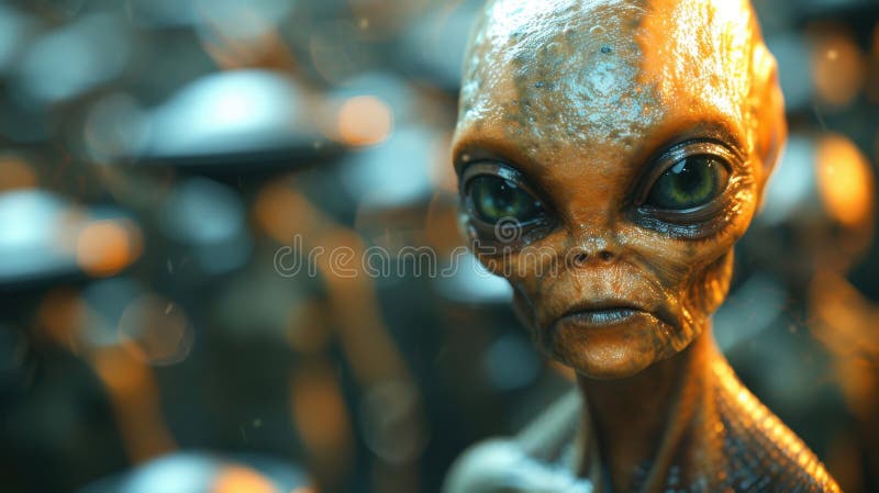 An Alien and the Face of a Futuristic Sci-fi Character from the Galaxy ...